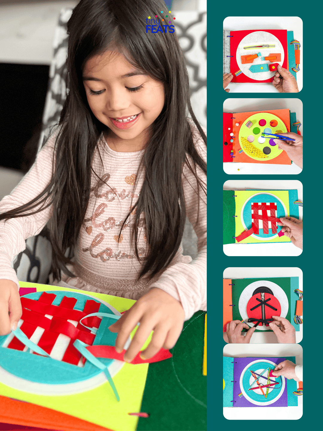 Fine Motor Skills Quiet Book – tinyfeats