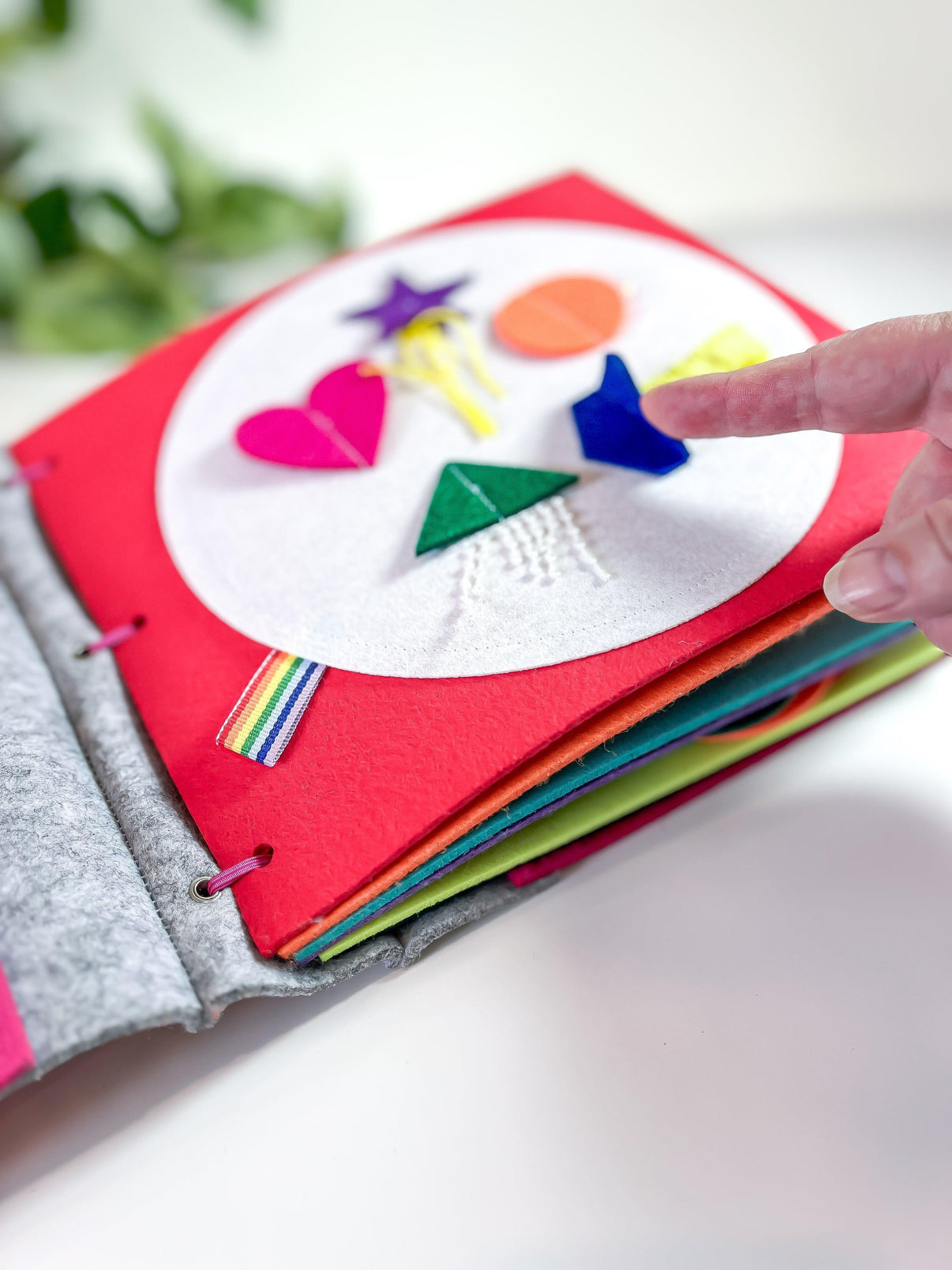 Sensory Shapes, Colors and Textures Baby Quiet Book Page – tinyfeats