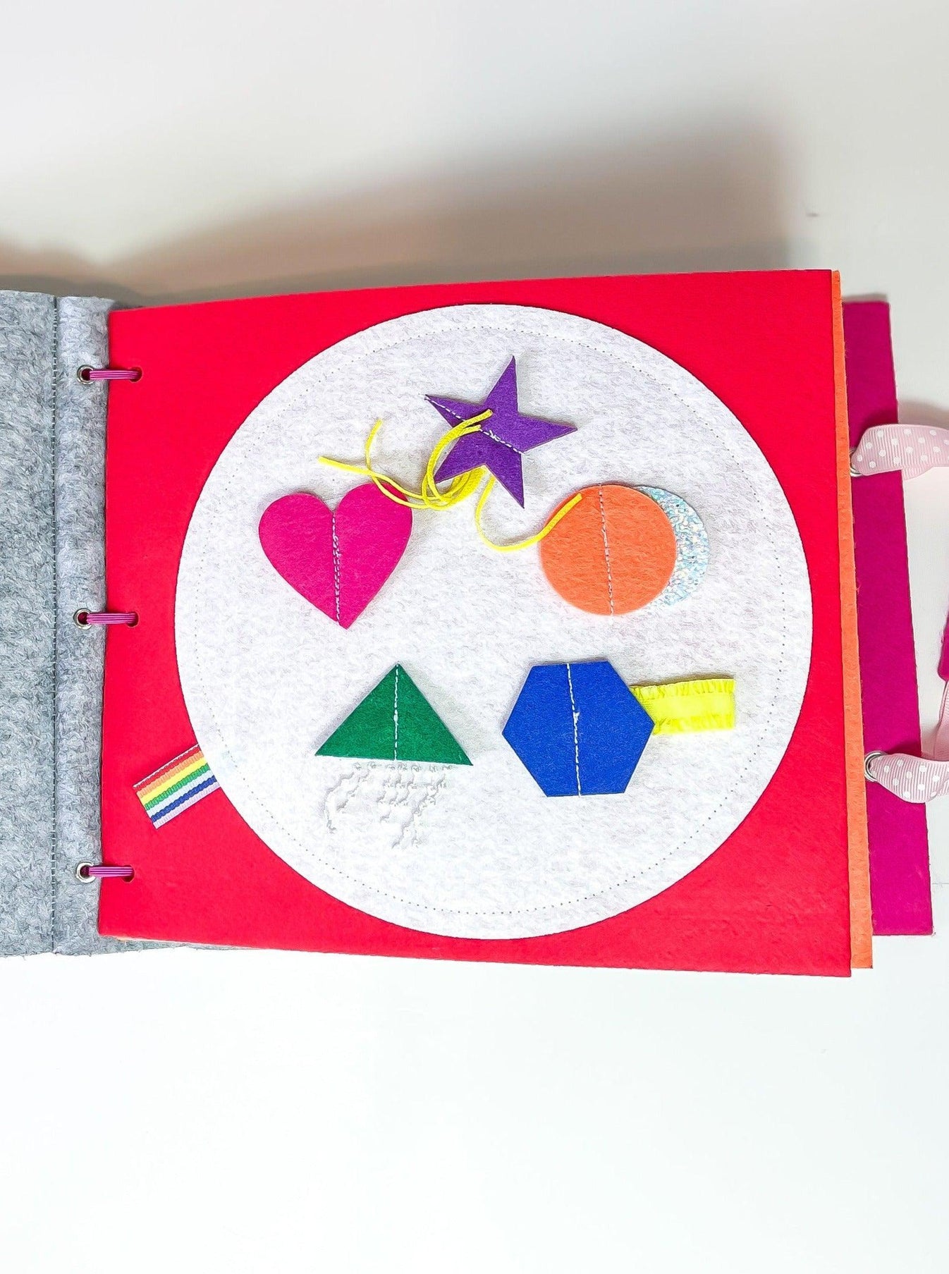 Sensory Shapes, Colors and Textures Baby Quiet Book Page – tinyfeats