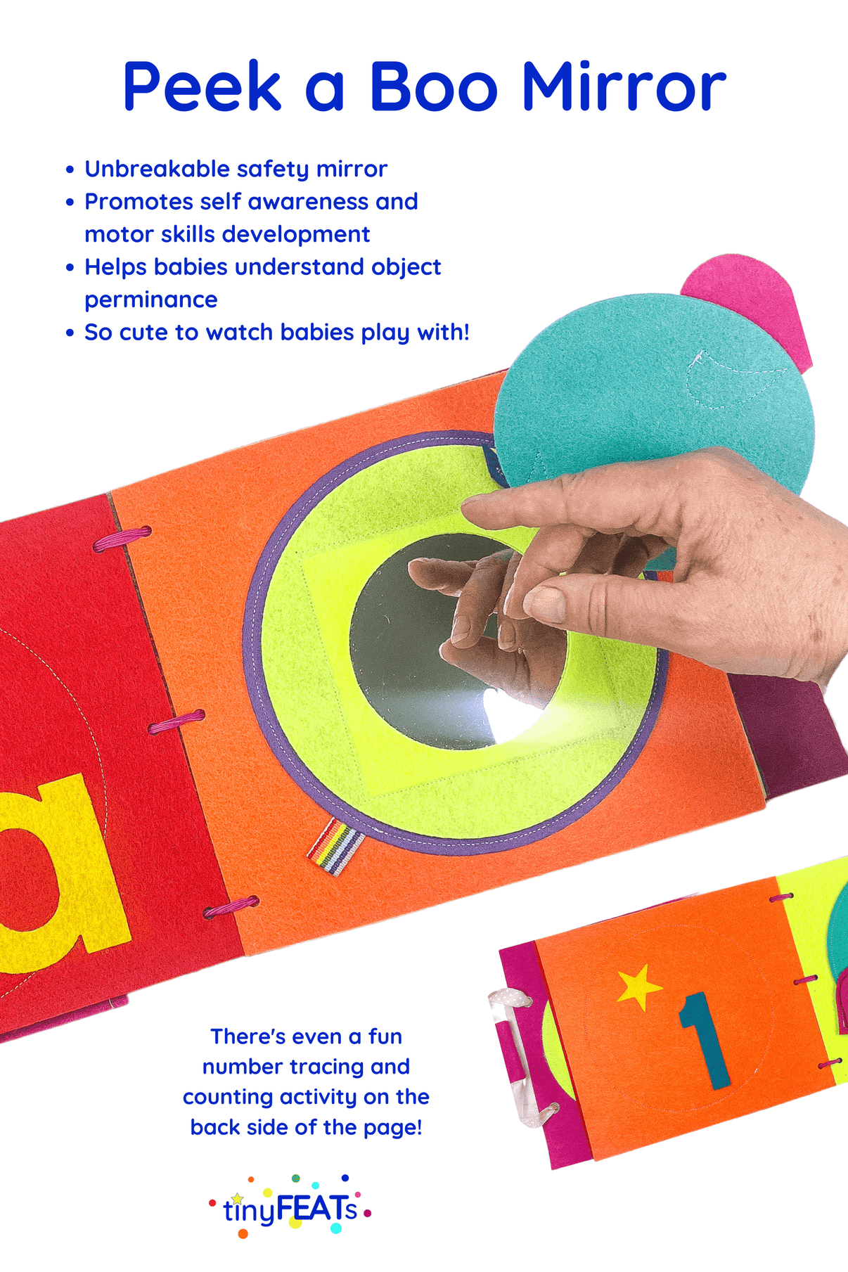 Peek a Boo Mirror Quiet Book Page – tinyfeats