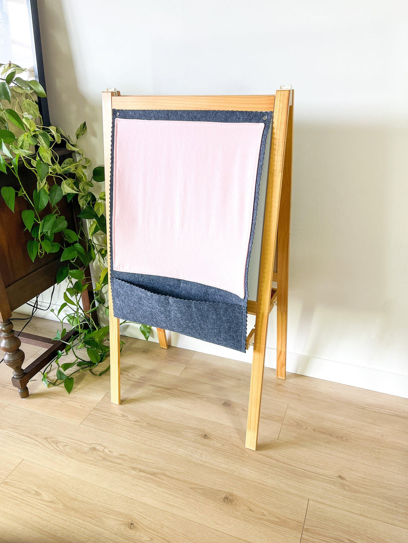 Pink and Dark Grey Felt Flannel Board – tinyfeats