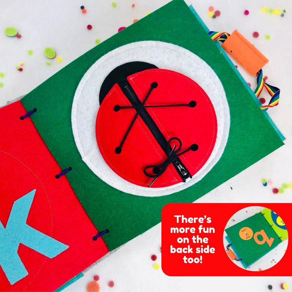 ePattern - Ladybug Zipper and Lacing Quiet Book Page Sewing Pattern ...