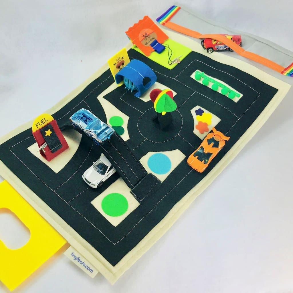 tinyfeats - Toy Car Play Mat Sewing Kit Printable Pattern & Video Tutorial